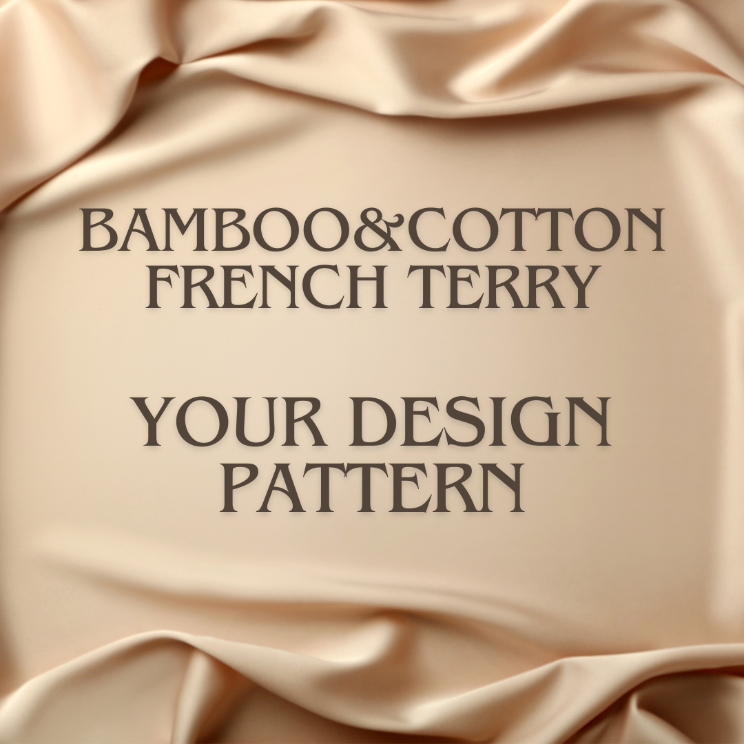 Print Bamboo Cotton French Terry Fabric- Doris fabric