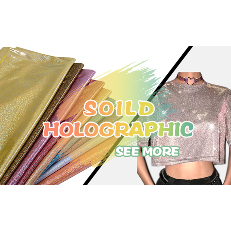 Glitter Holographic Fabric- Doris fabric